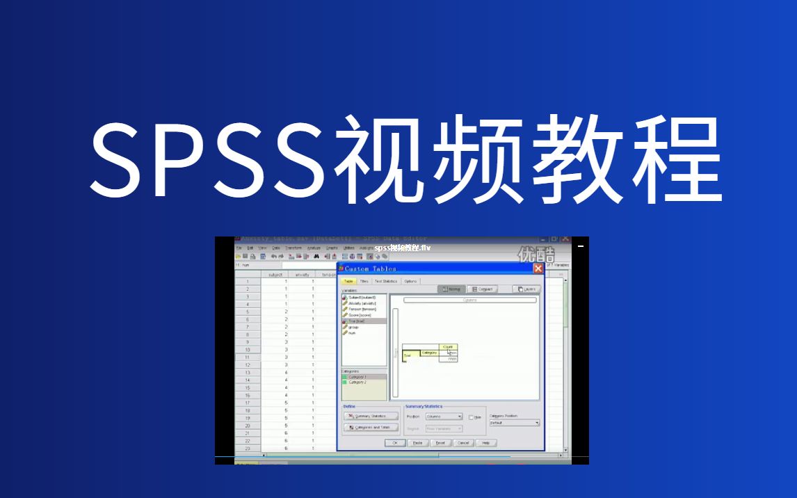 【spss视频教程】新手必备 SPSS快速入门
