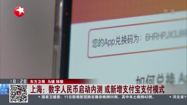 上海:数字人民币启动内测 或新增支付宝支付模式