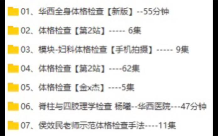 全身体格检查 华西医院 基础培训 视频教程 规范流程 操作