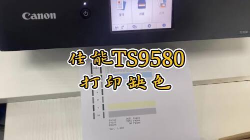 佳能ts9580打印机却色处理