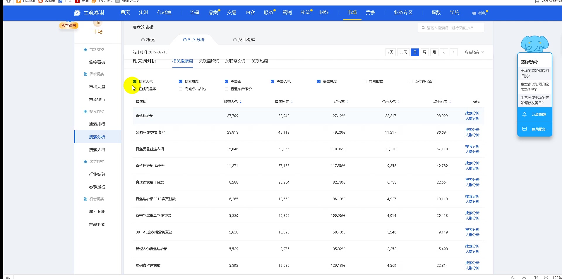 淘宝宝贝分类怎么设置 选择关键词的方法2