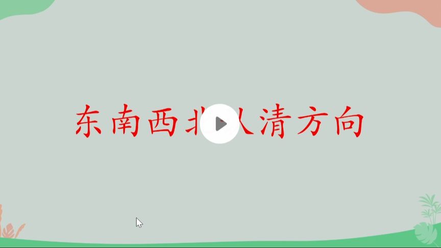 东南西北认清方向
