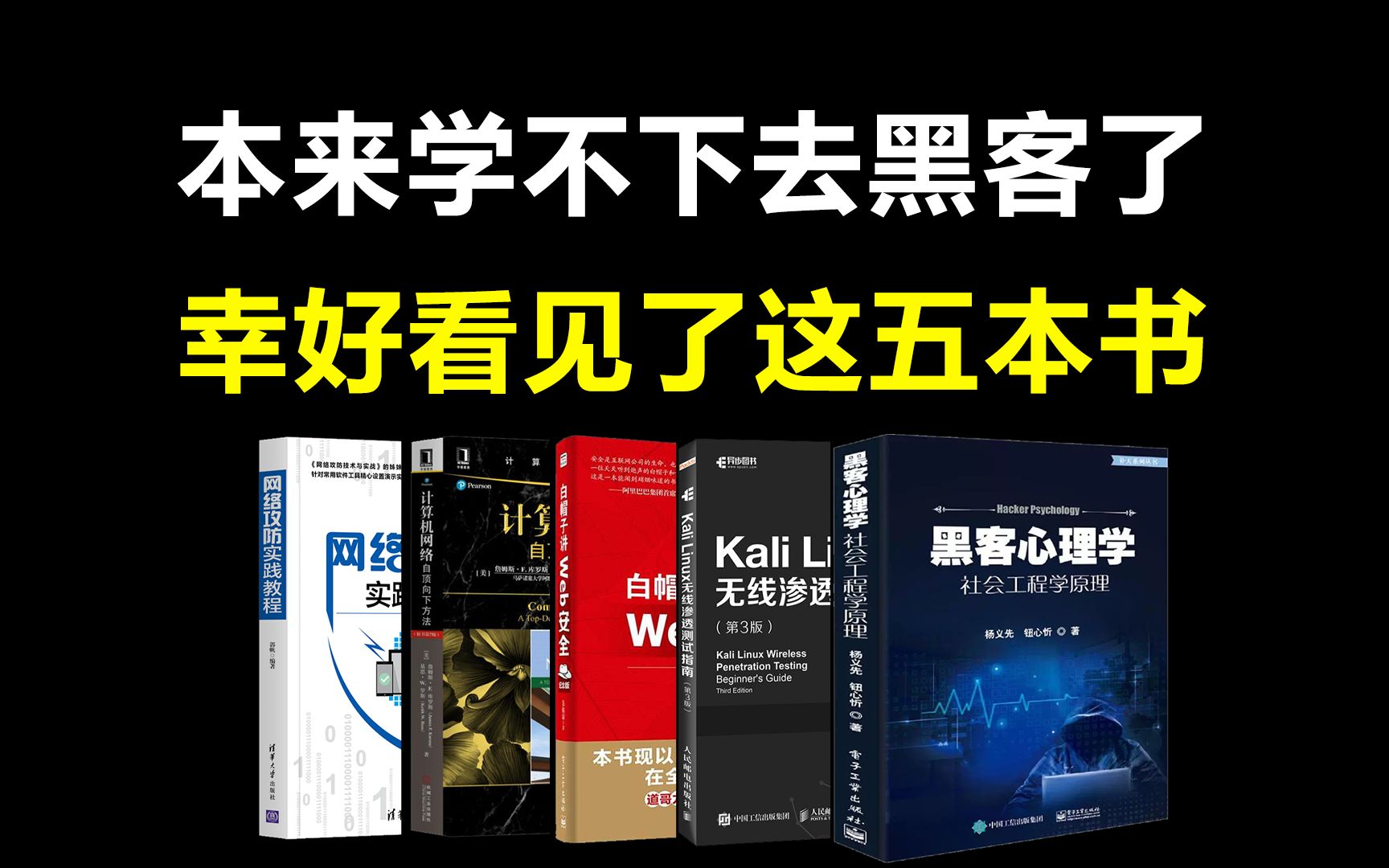 【黑客书籍推荐】在我学黑客坚持不下去的时候,幸好看到了这个