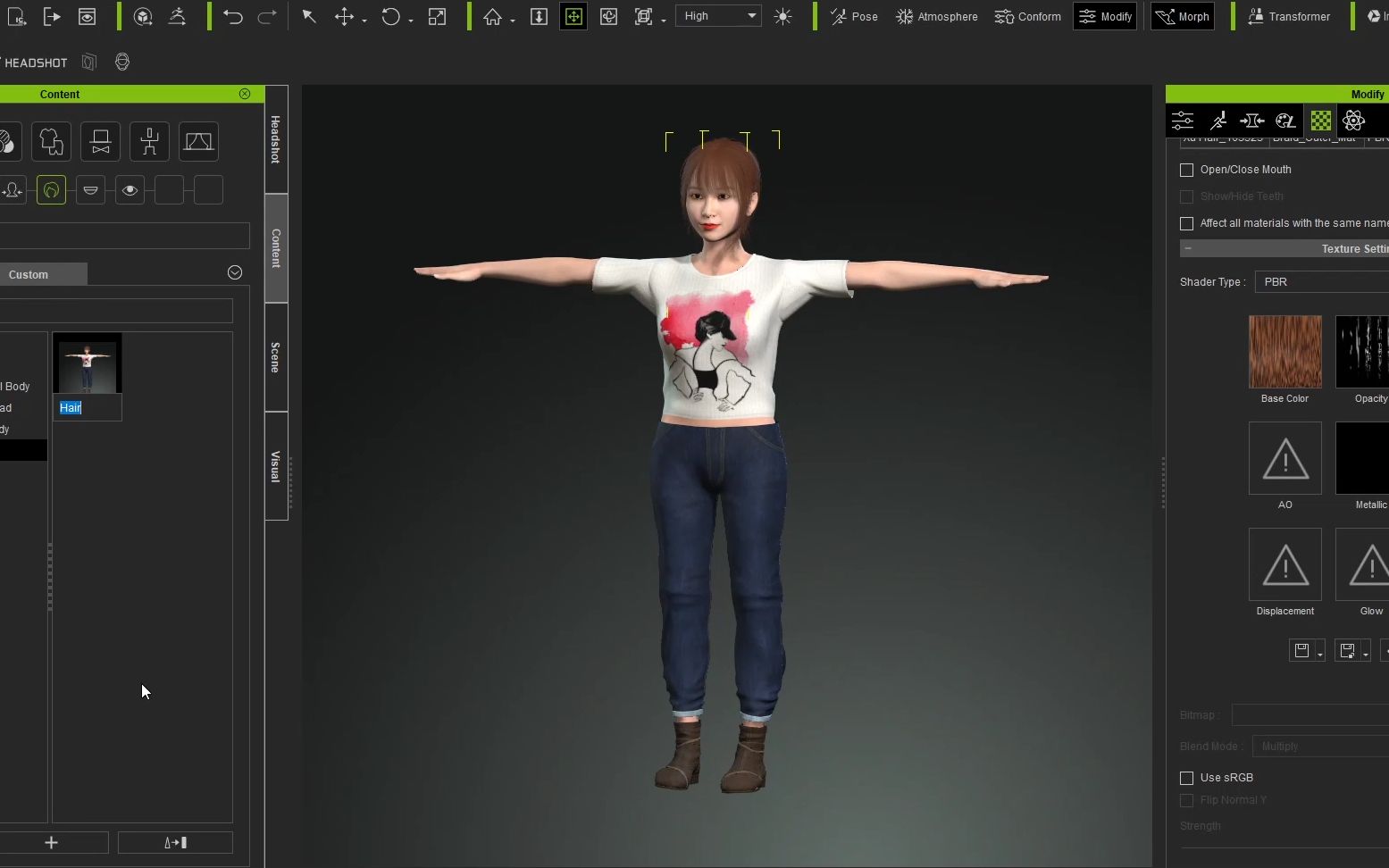daz studio 3d人物角色 衣服 头发模型导入cc iclone流程 视频 演示