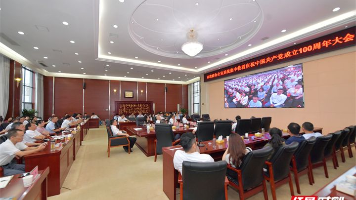 张家界市政府办公室系统集中收看庆祝中国共产党成立100周年大会