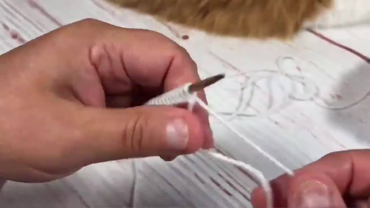 棒针彩色条纹结,2分钟学会织围巾