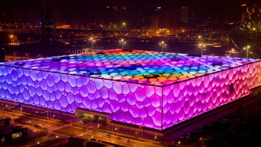 中国著名钢结构建筑:水立方