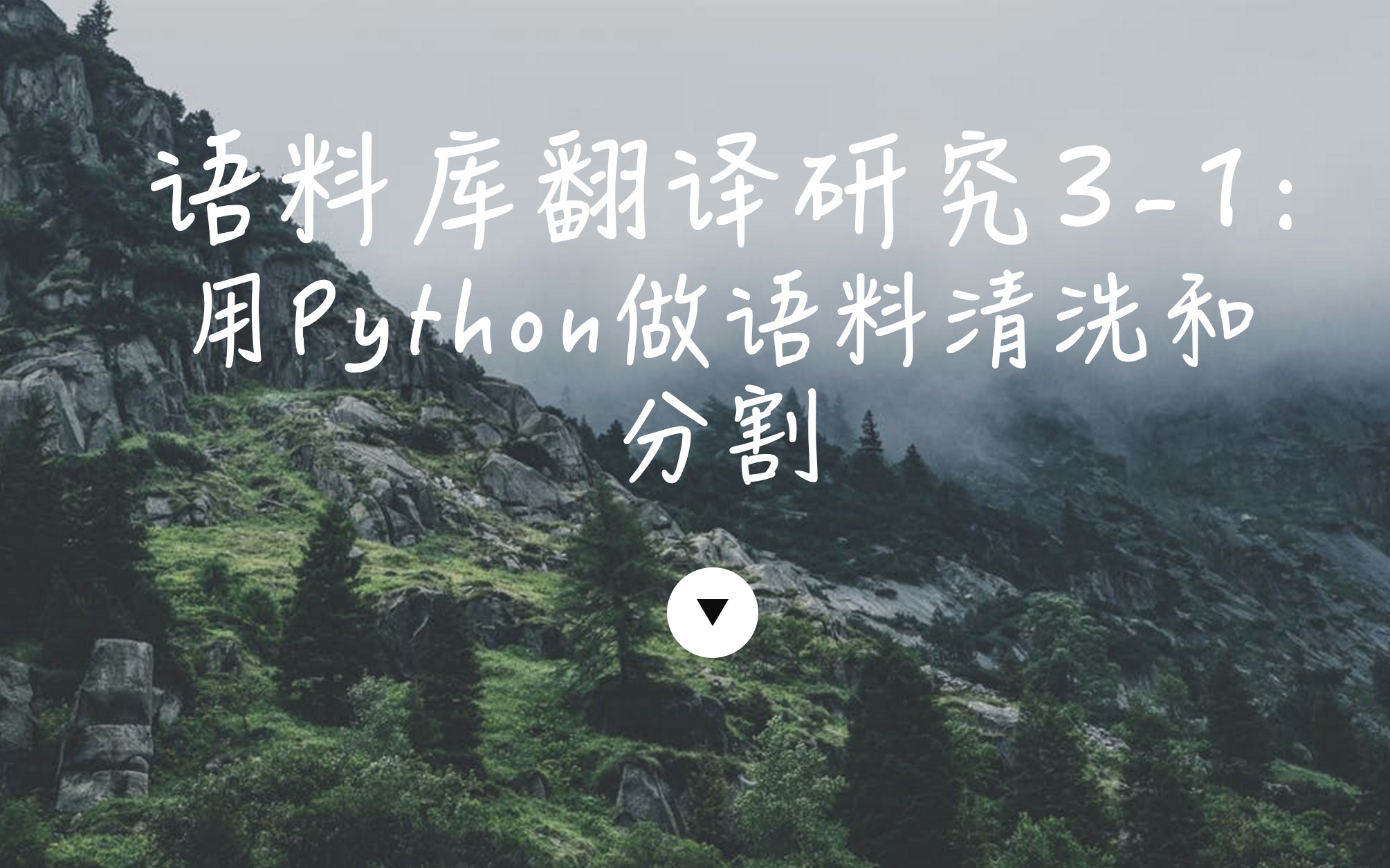 语料库翻译研究3-1:用Python做语料清洗和分割