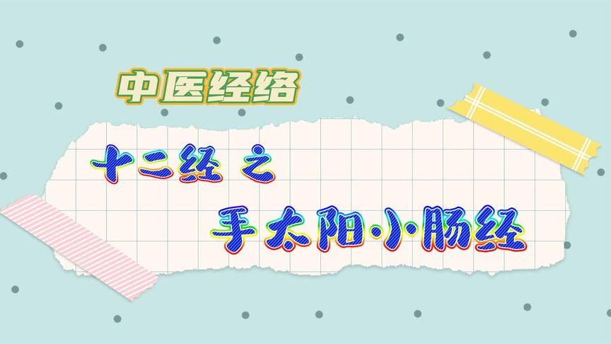 中医经络 十二经之 手太阳小肠经