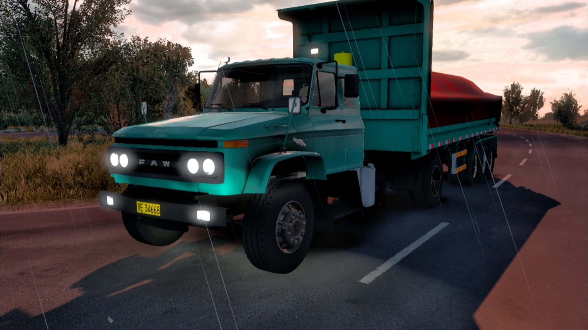 【欧洲卡车模拟2】国产解放经典尖头卡车运输货物