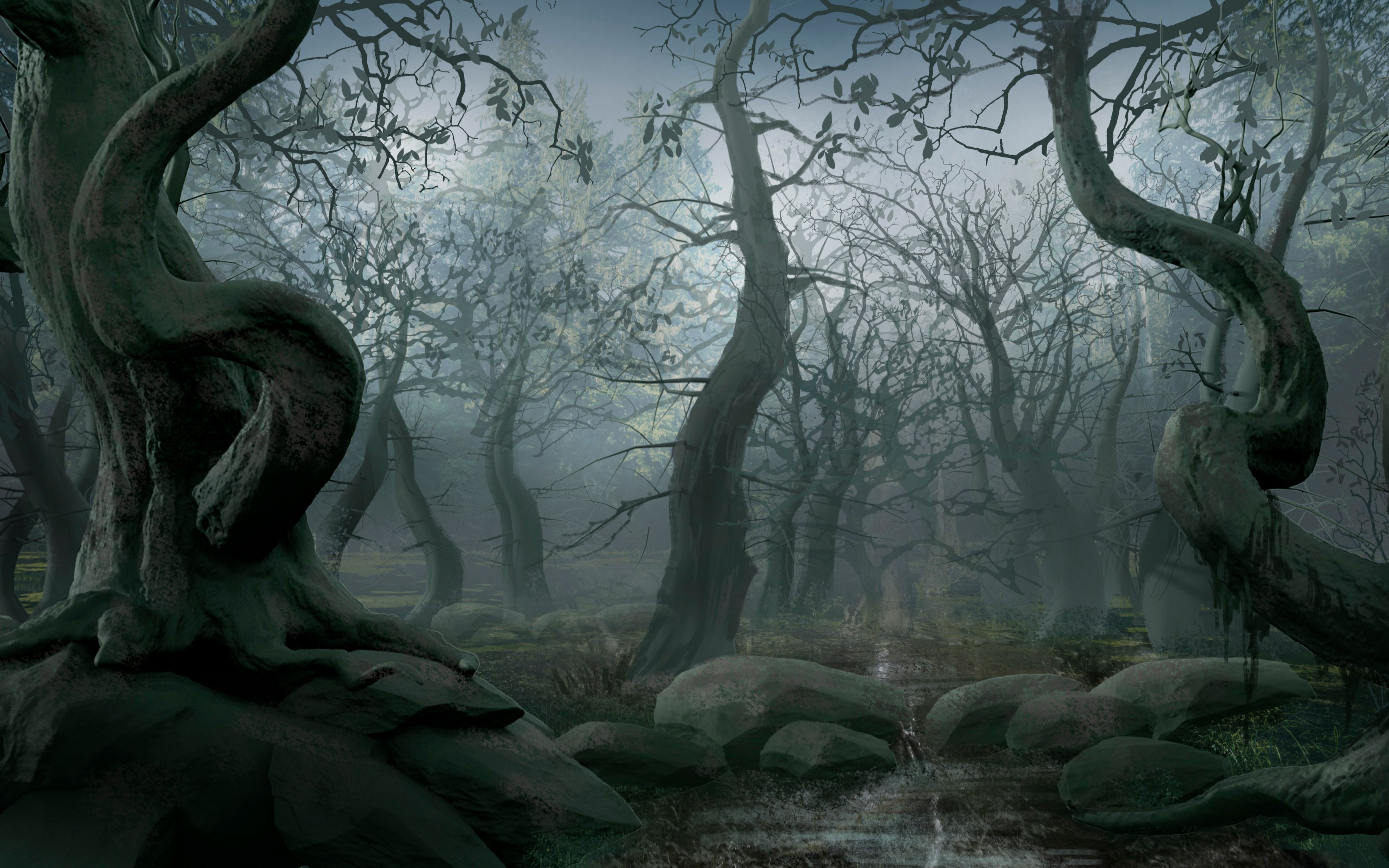 大型魔幻森林制作—场景模型,小白入坑模型第一步