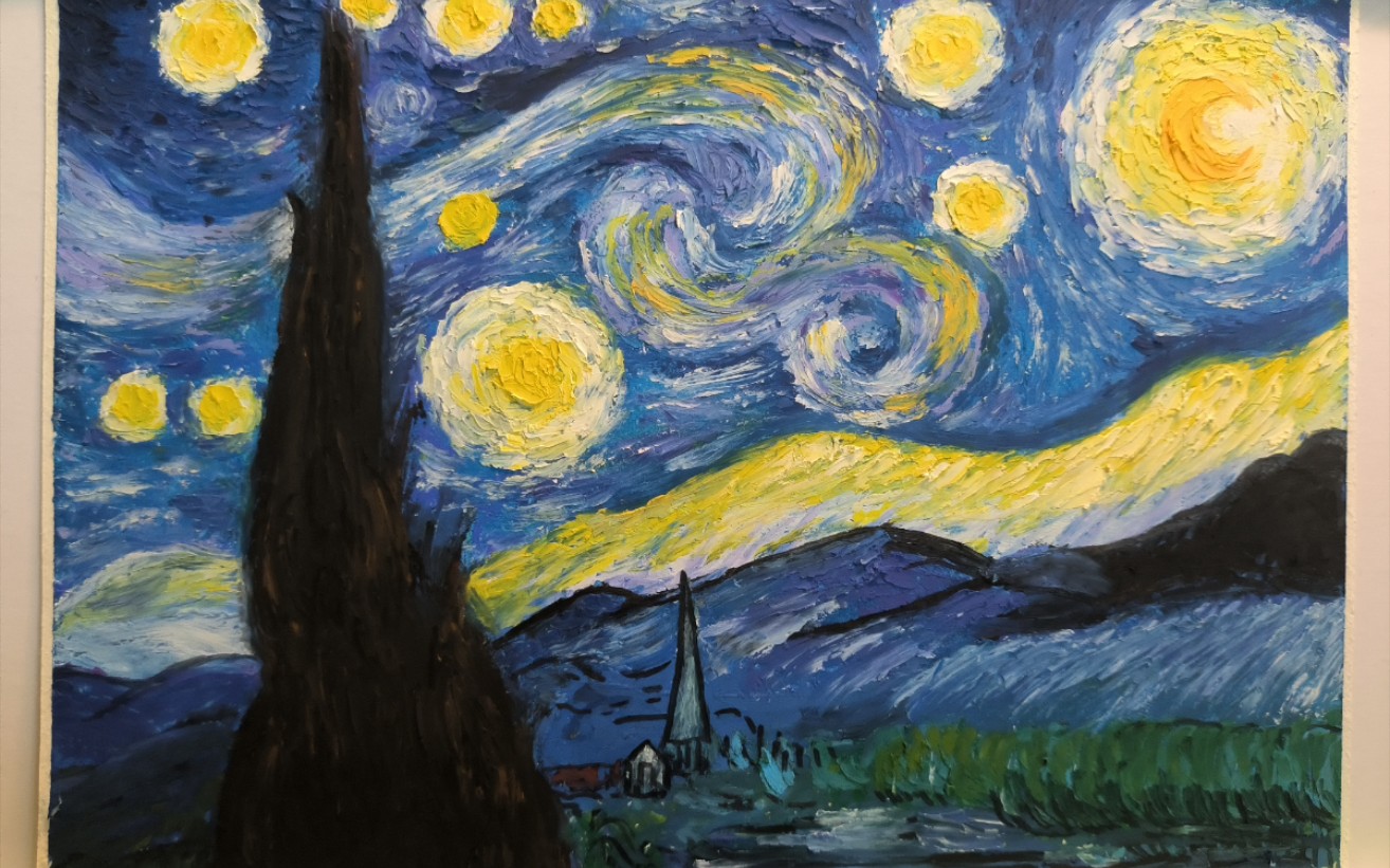 油画棒星空(致敬梵高)