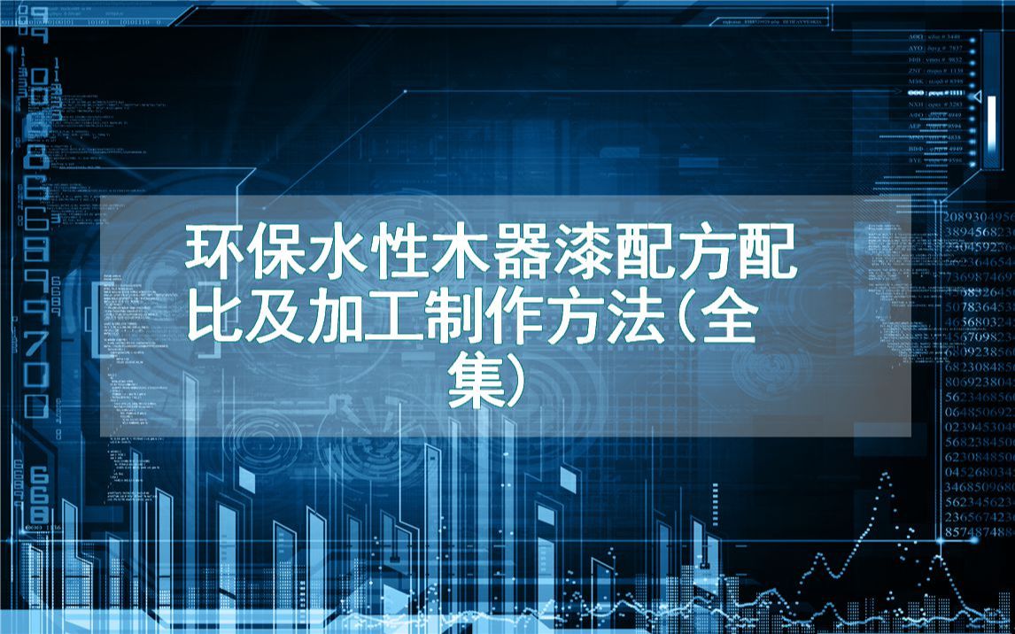 环保水性木器漆配方配比及加工制作方法(全集)