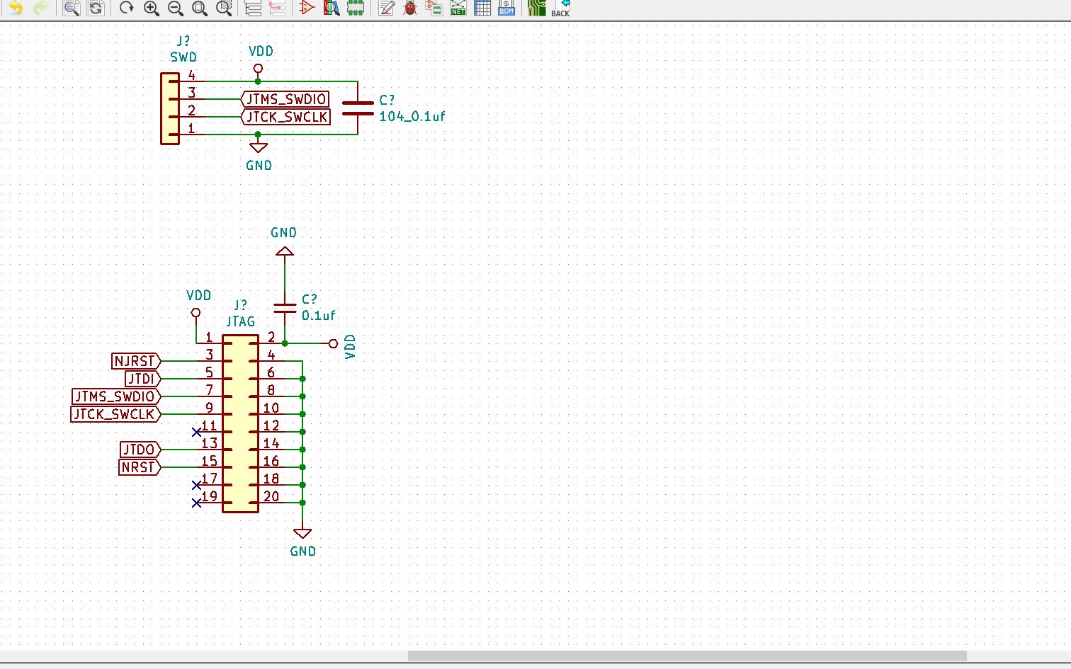 Kicad stm32-1.10 JTAG下载电路(最小系统从画板到编程到焊PCB到...