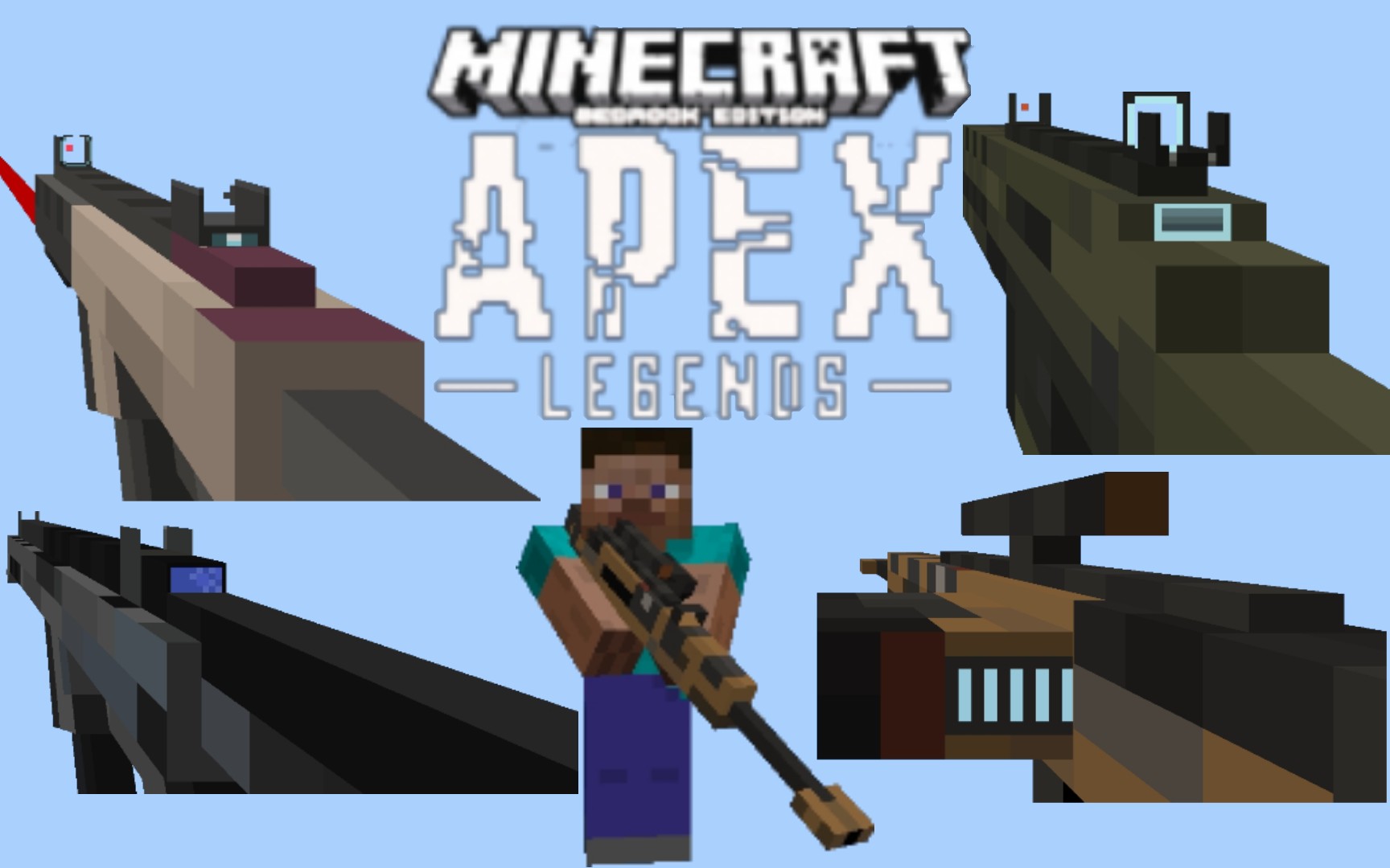 【我的世界手机版】APEX枪械模组_我的世界