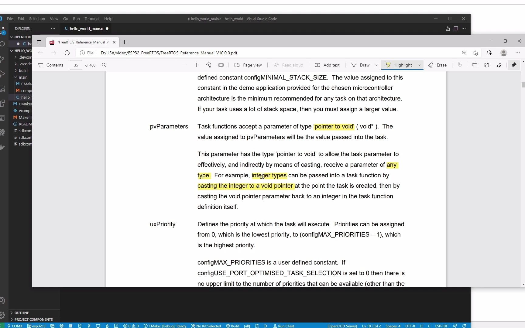 ESP32_freeRTOS教程五:Task四种输入参数
