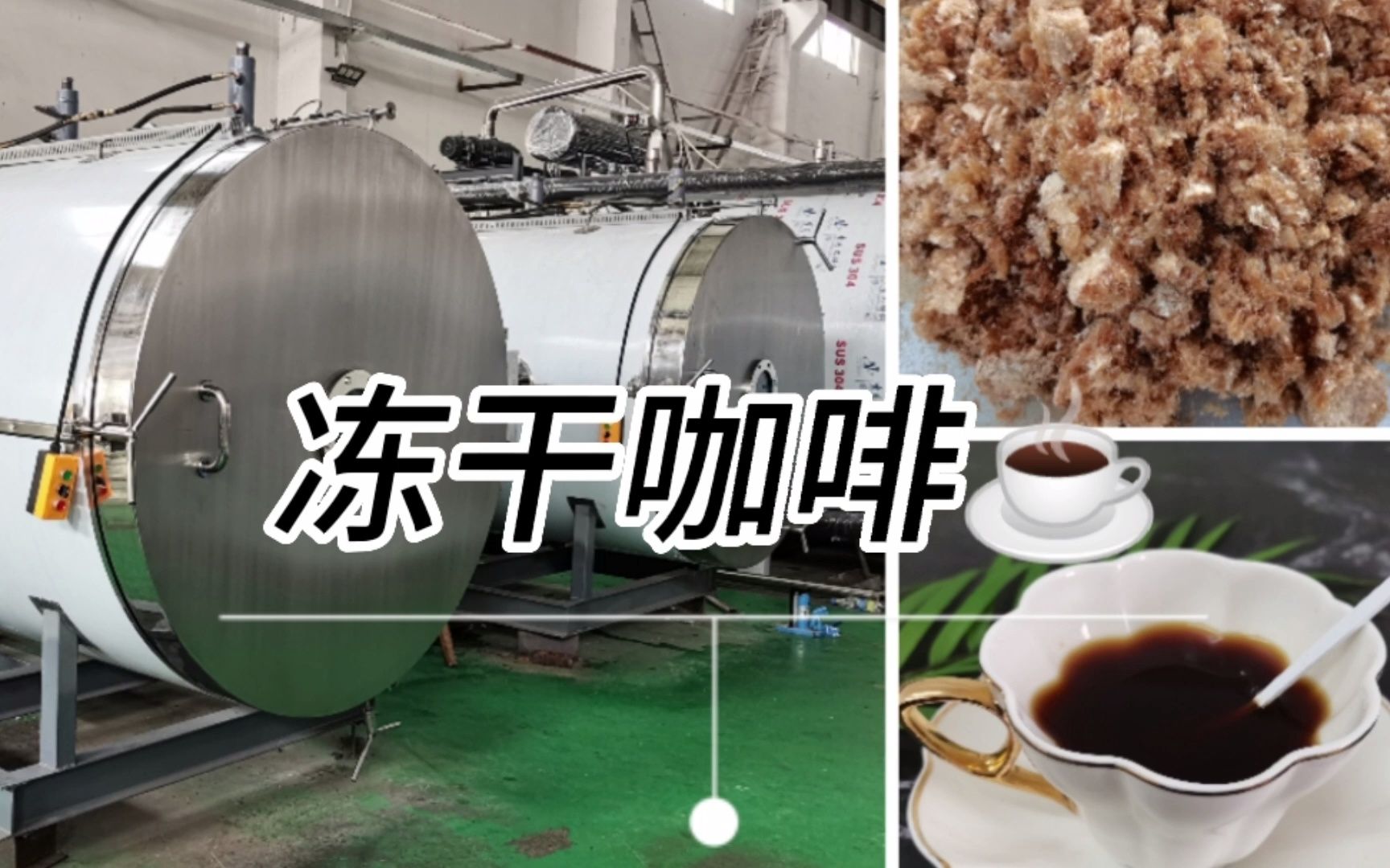 冻干咖啡制作工艺流程,上海拓纷真空冷冻干燥机设备