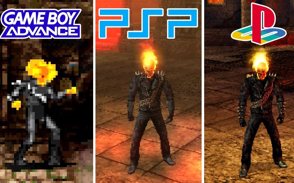《恶灵骑士》 GBA vs PSP vs PS2 游戏画面对比