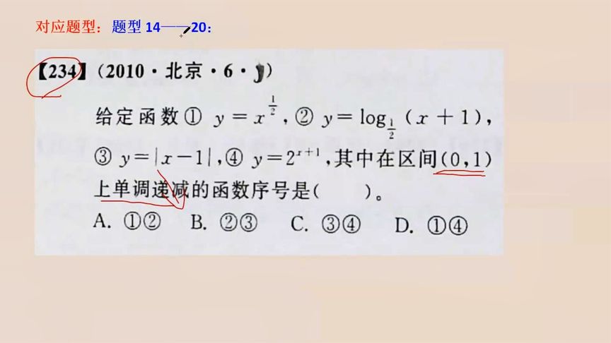 234题,图像法判断函数的单调性,数形结合是重要的数学思想