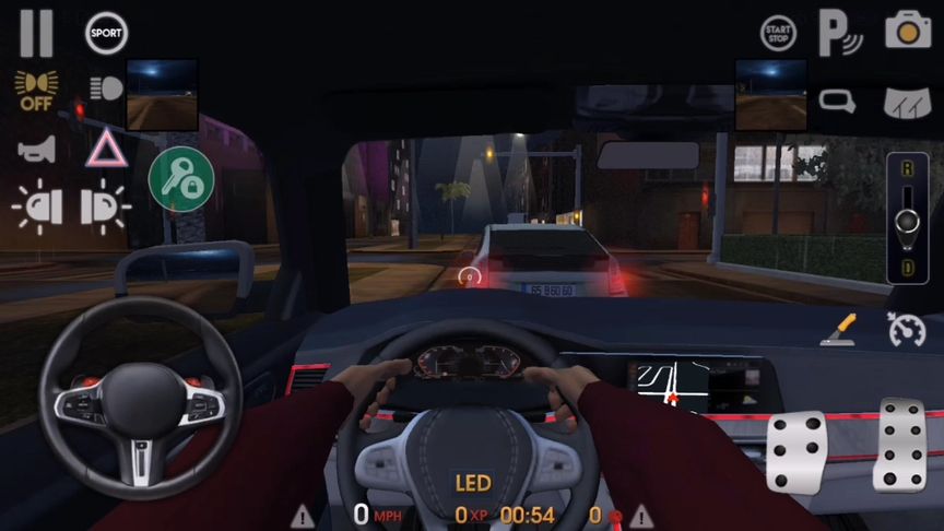 驾驶学校模拟器开宝马停车回家