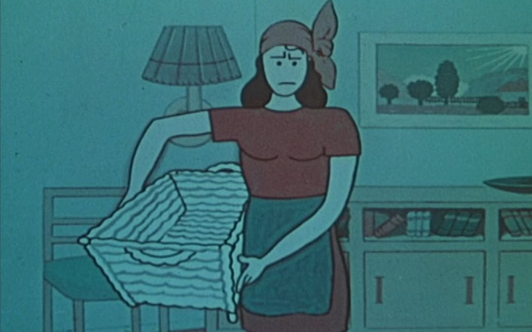 1942年德国家庭科普如何洗衣服的动画:洗衣日