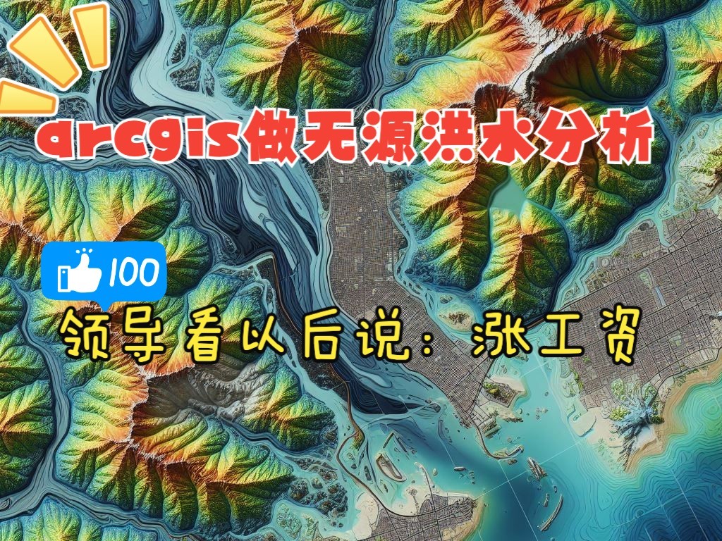 arcgis制作洪水淹没图、让领导眼前一亮的arcgis技巧。基于给定的...