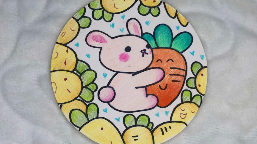 教你画Q版简笔画小兔子 绘画教程视频