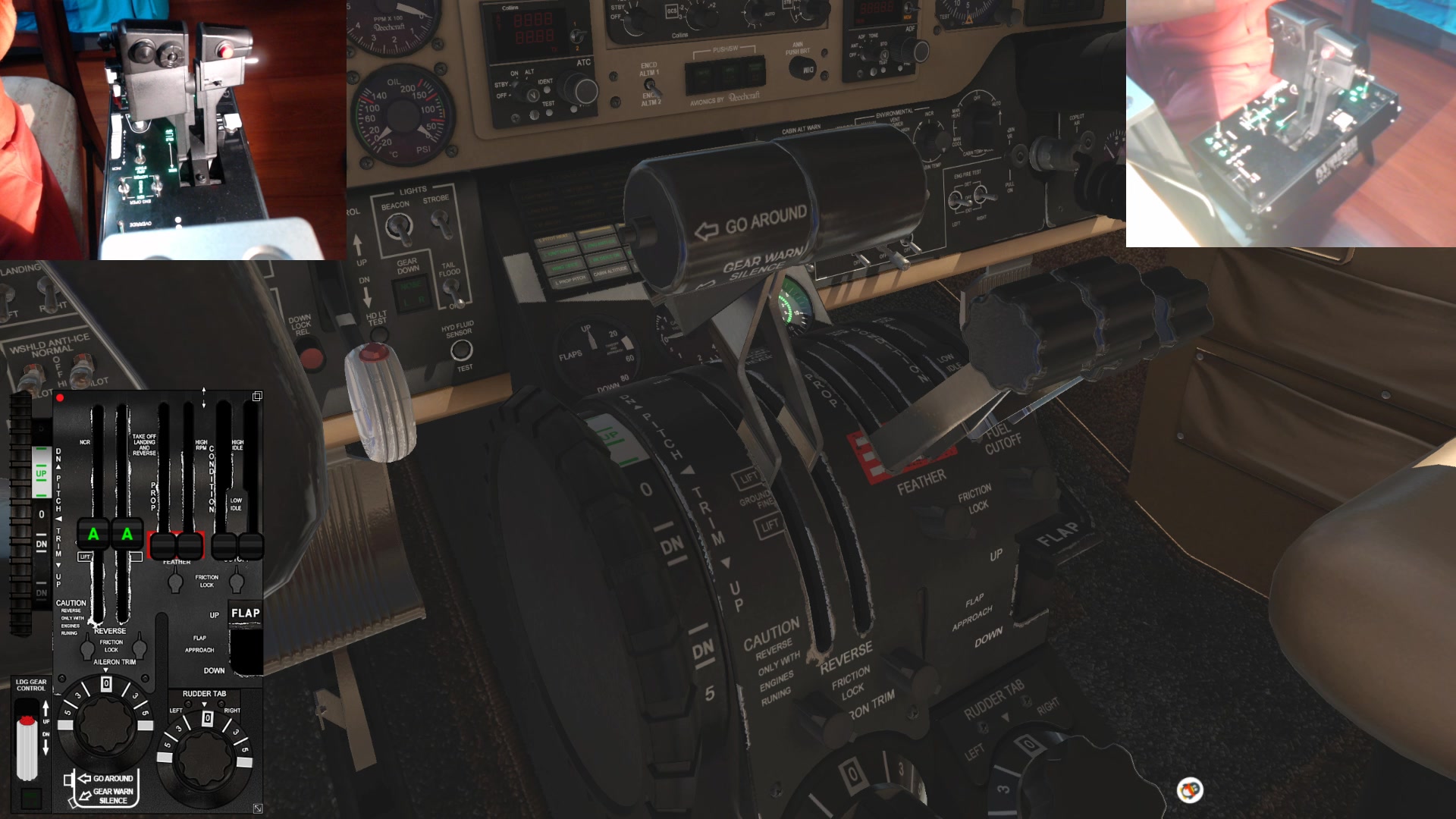 AFL空中国王350油门的摇杆设置:alpha,beta,reverse【大叔带你:开飞机...