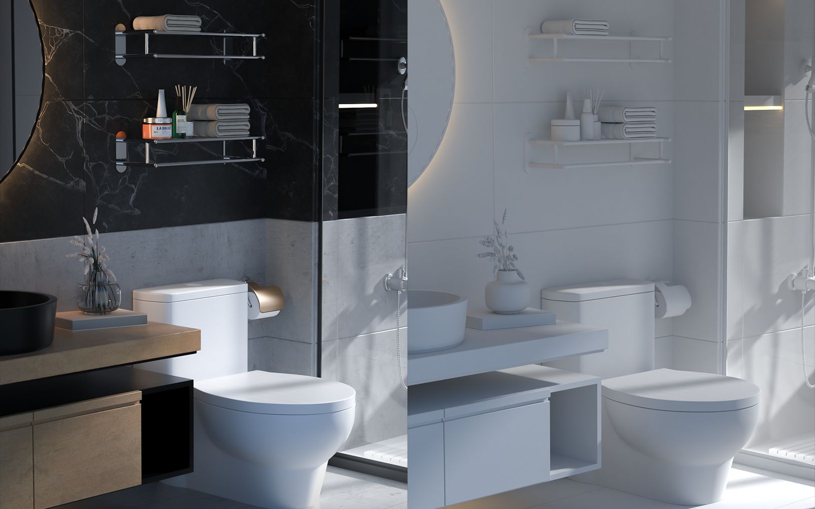 C4D+OC室内卫生间渲染教程