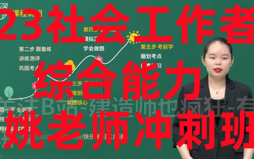 2023社会工作者(中级)综合能力姚老师-冲刺班(三天一本书)