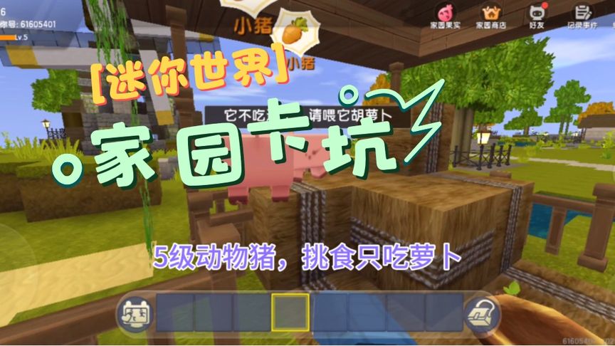 迷你世界家园卡进度的坑!