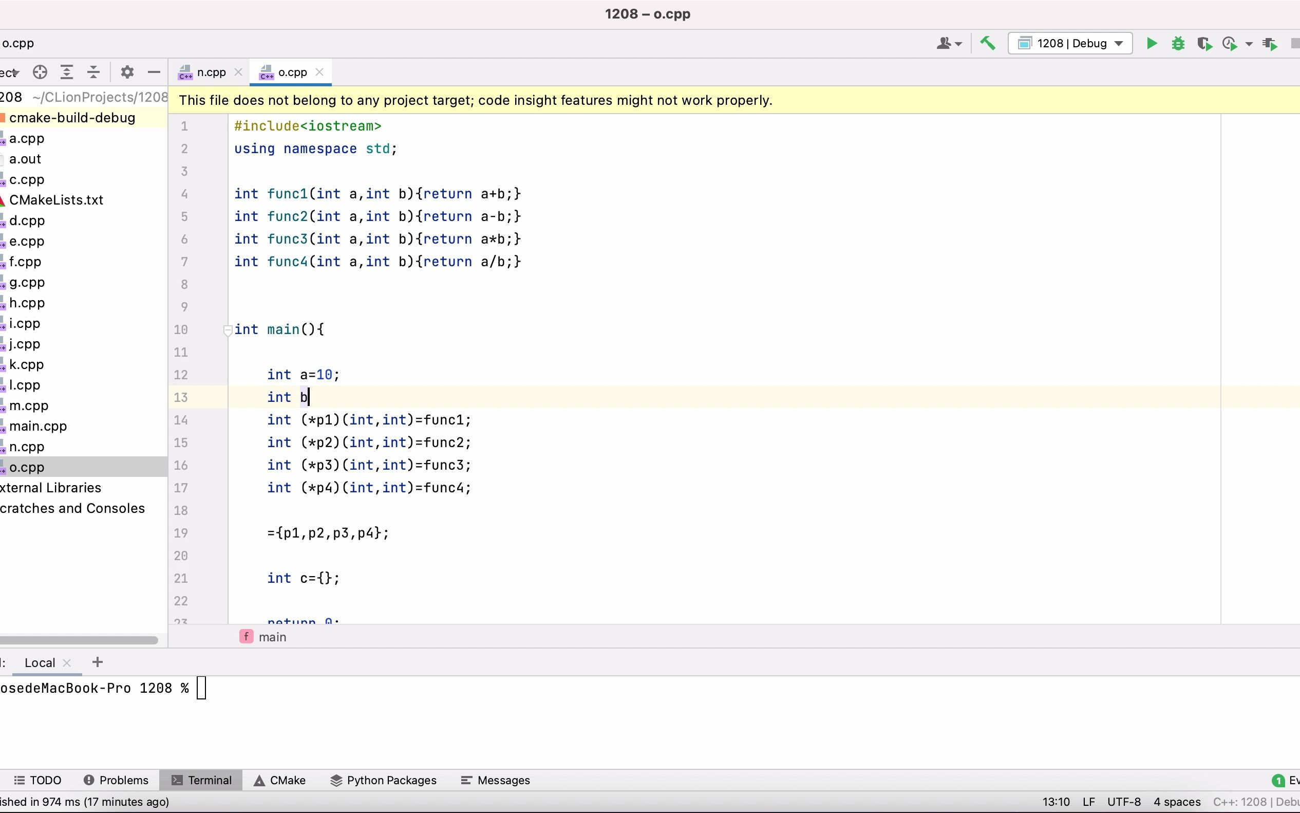 028-函数指针数组