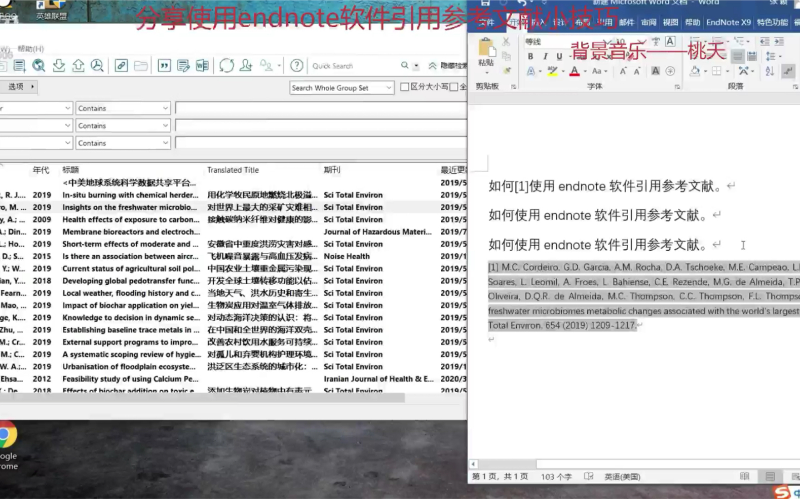 如何使用endnote软件引用参考文献