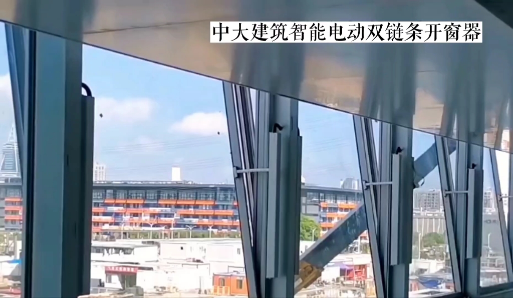 甘肃甘南的幕墙配的双链条开窗器,可以开启下悬窗排烟窗角度大