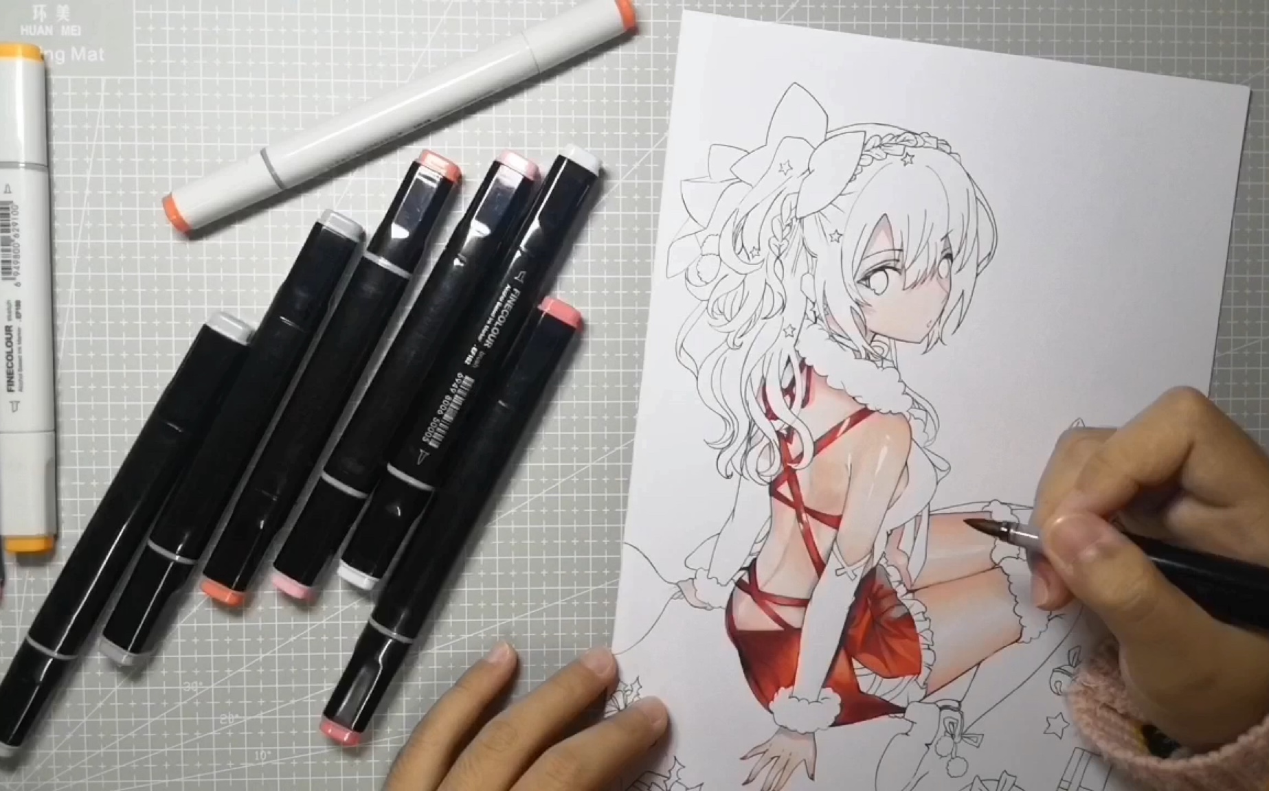 【马克笔】圣诞节 和小姐姐更配哦!