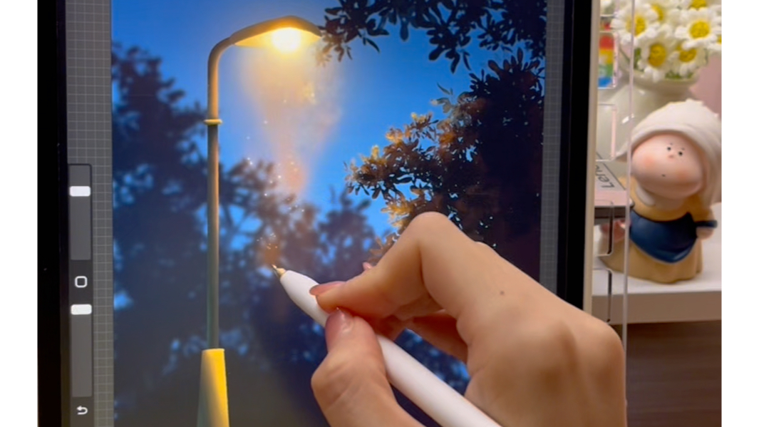 ...procreate 超简单绘画过程～ipad 插画注:文字前方有此“ߔ�”标志...