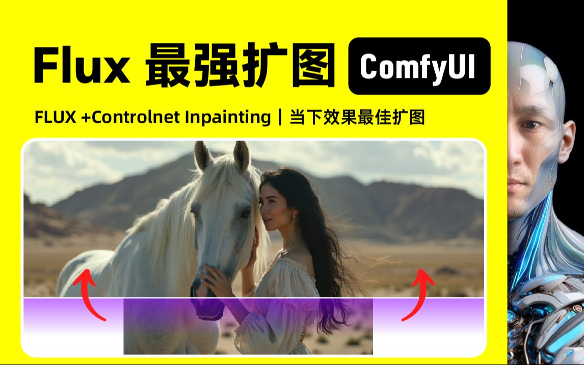 ...强扩图 OutPaint|Controlnet Inpainting|ComfyUI|工作流下载安装设置教程