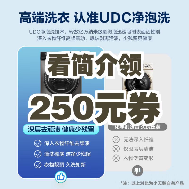 【250元券】小天鹅(LittleSwan)滚筒洗衣机全自动 水魔方小钢炮 洗烘...