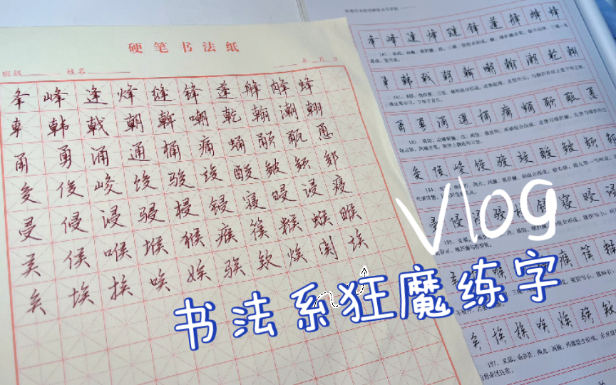 【书法系狂魔】顾仲安硬笔行书练字,上一次练字还是上一次