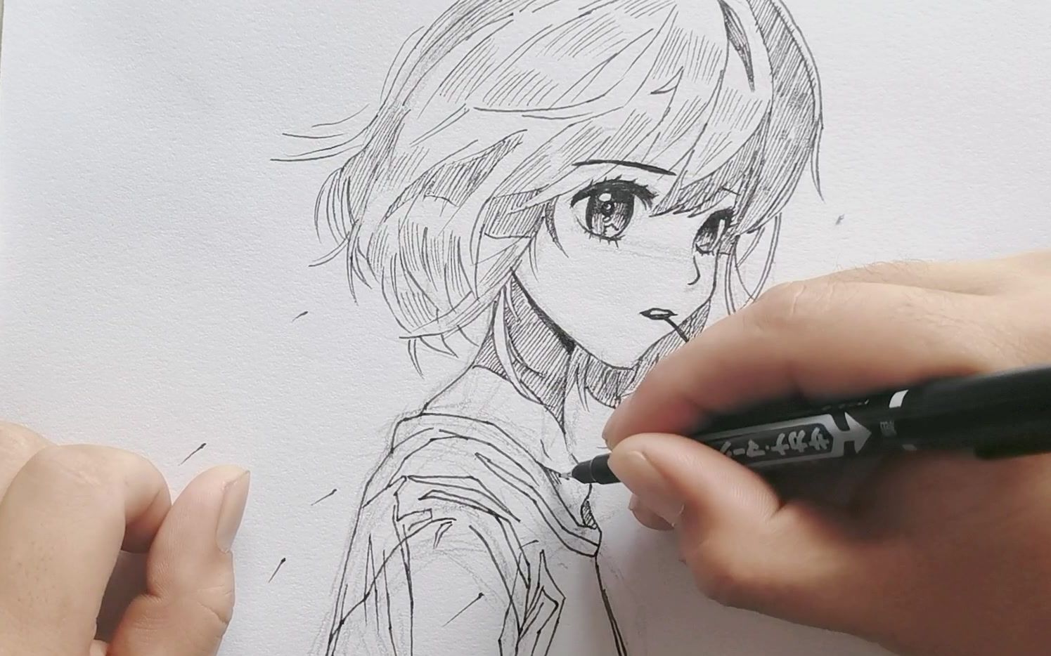 #手绘#每日一画,手绘动漫人物教程,超简单适合初学者哦