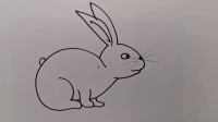简笔画教学视频,快速画兔子,画法特别简单,一学就会!