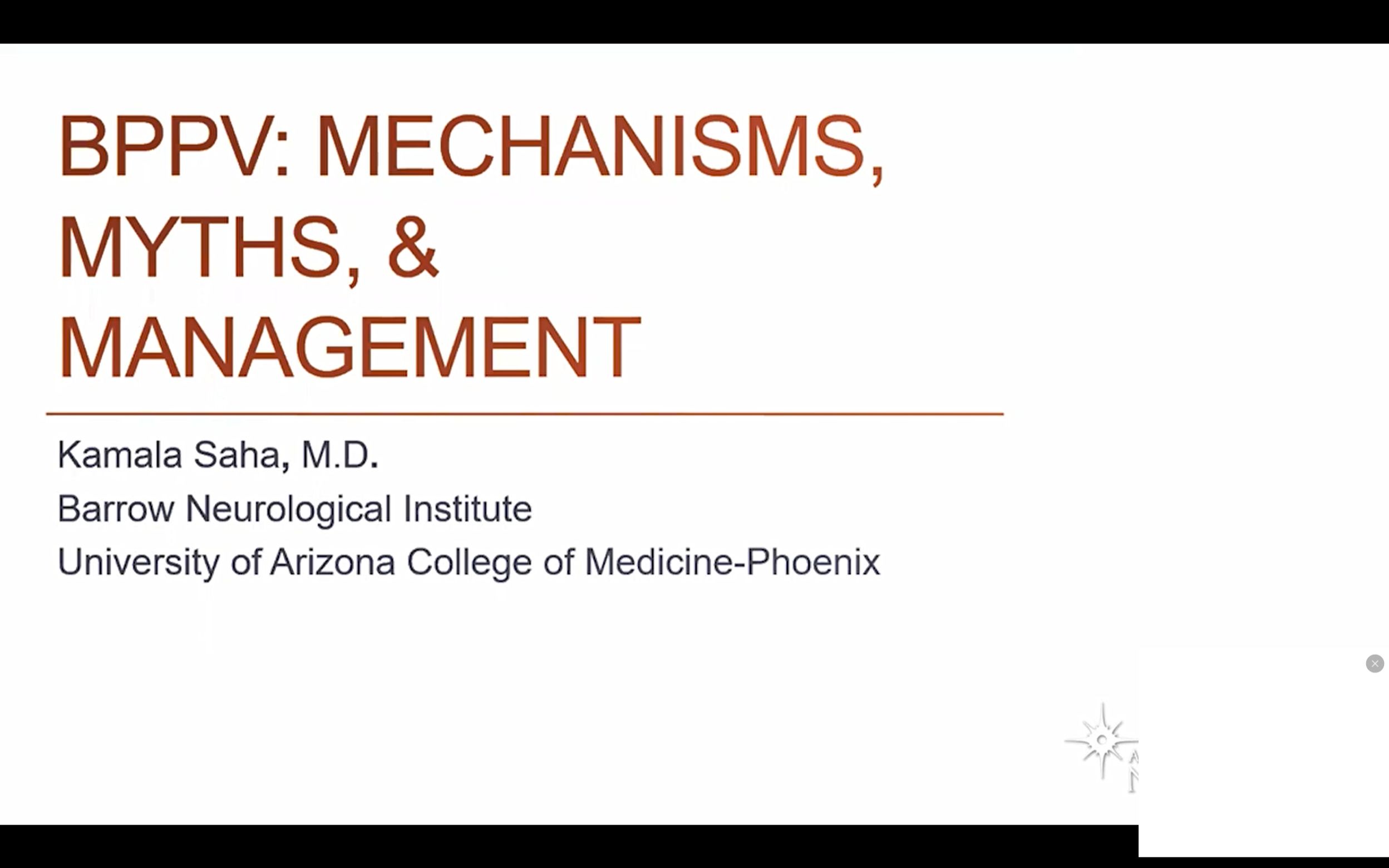 AAN住院医生讲座系列:良性阵发性位置性眩晕(BPPV_ Mechanisms, ...