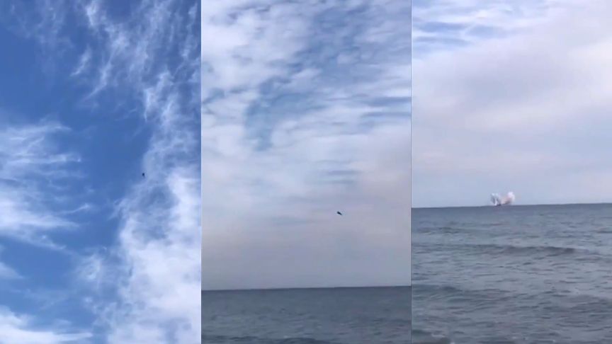 战斗机表演事故坠海 飞行员当场遇难