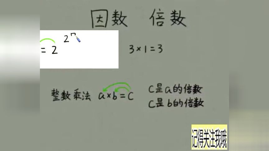 小学奥数5年级:因数倍数基本概念