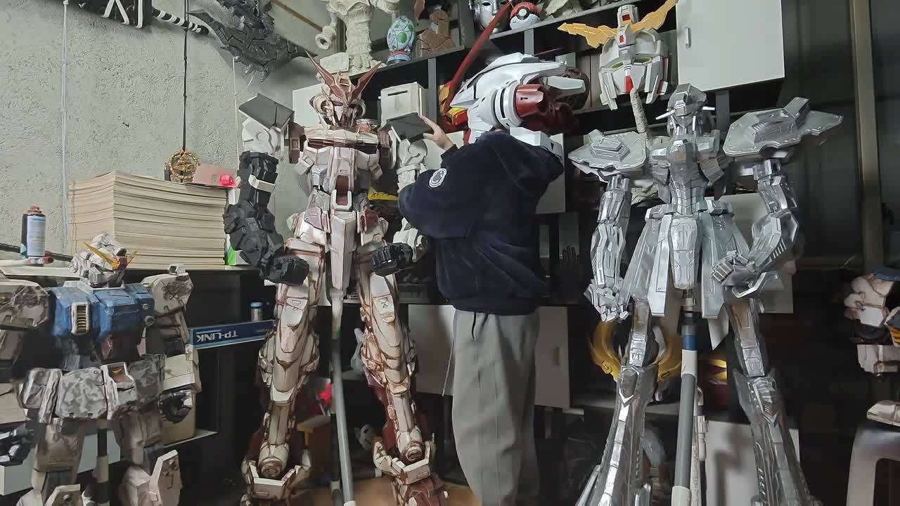 ...红异端高达手臂制作,第140天 手臂的白模完成,可以开始上色了#手工...