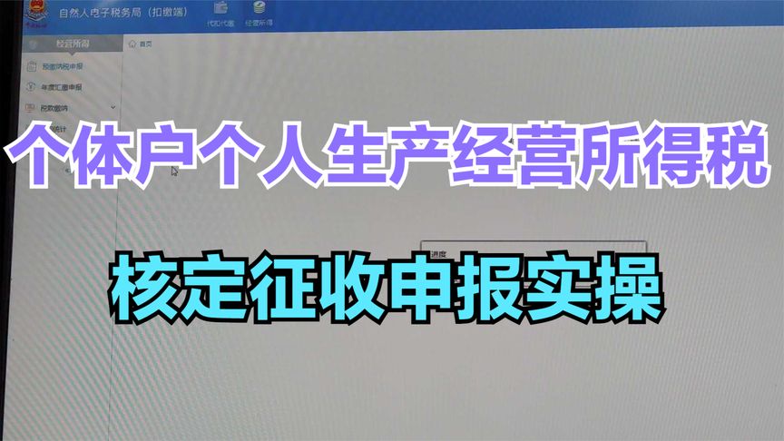 个体户个人生产经营所得税核定征收申报实操