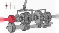直观的机械原理, 这是汽车变速箱换挡的过程, 你看懂了吗