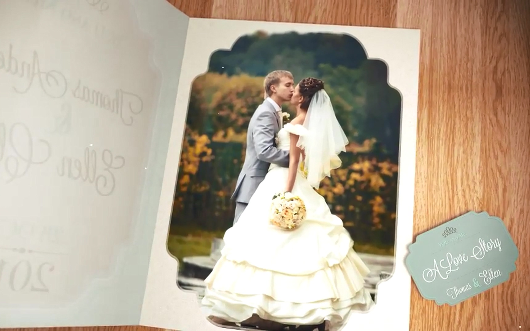 AE模板-婚礼宣传订婚邀请函请柬结婚请帖翻页特效浪漫的婚礼视频...