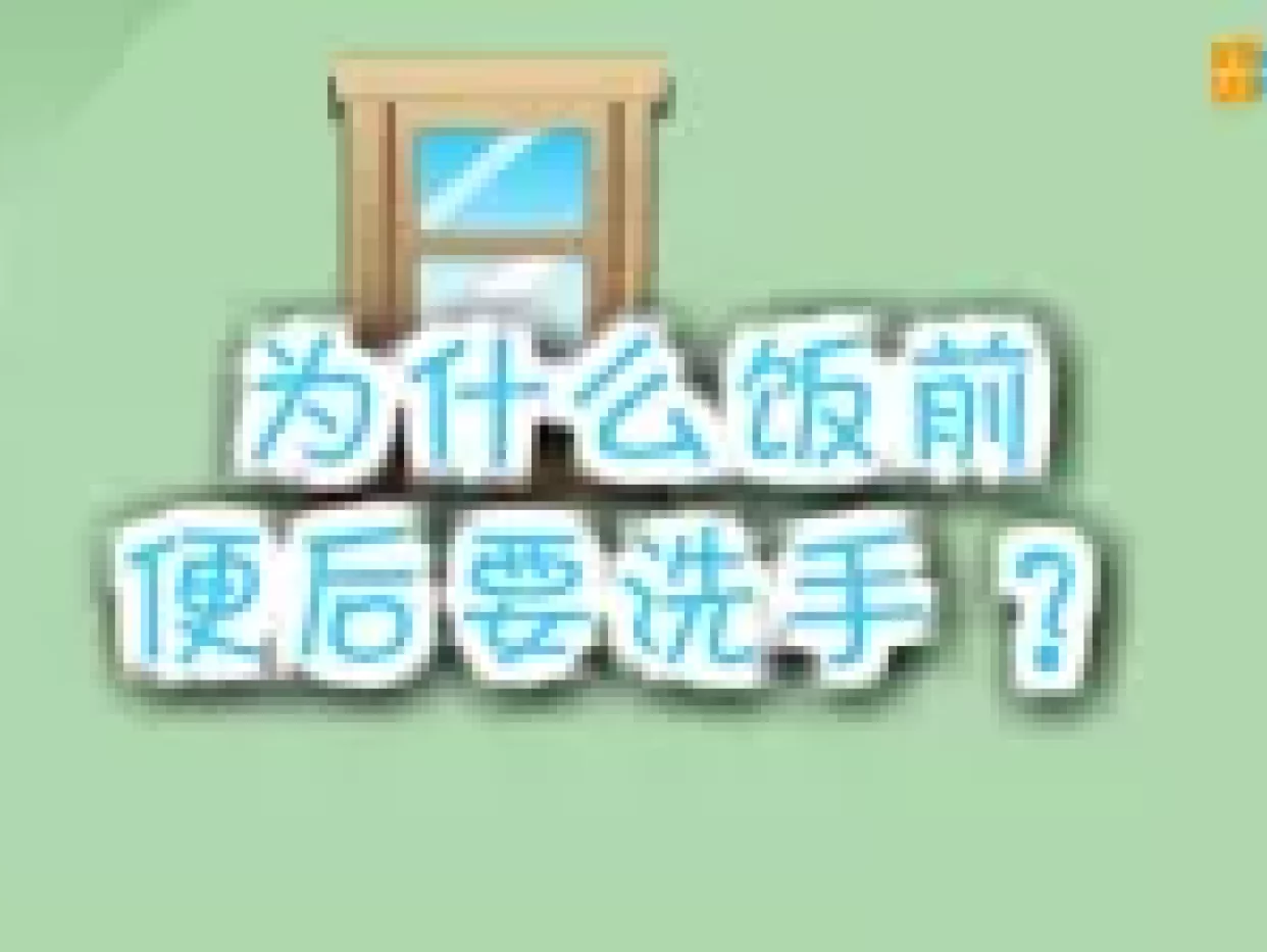 十万个为什么《为什么饭前便后要洗手》儿童动画识字故事