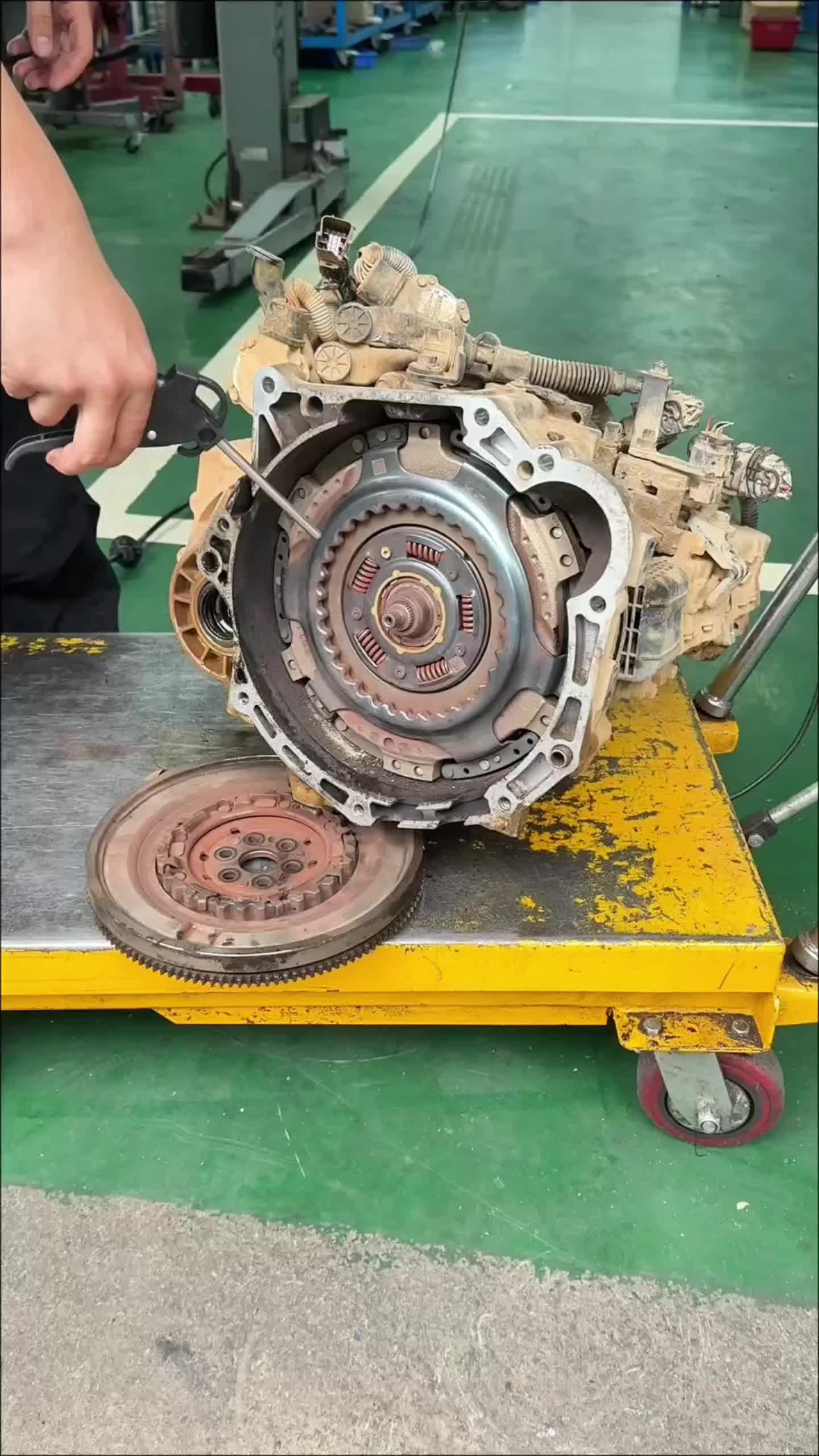 现代7档干式双离合变速箱拆解维修全过程#变速箱维修 #自动变速箱...